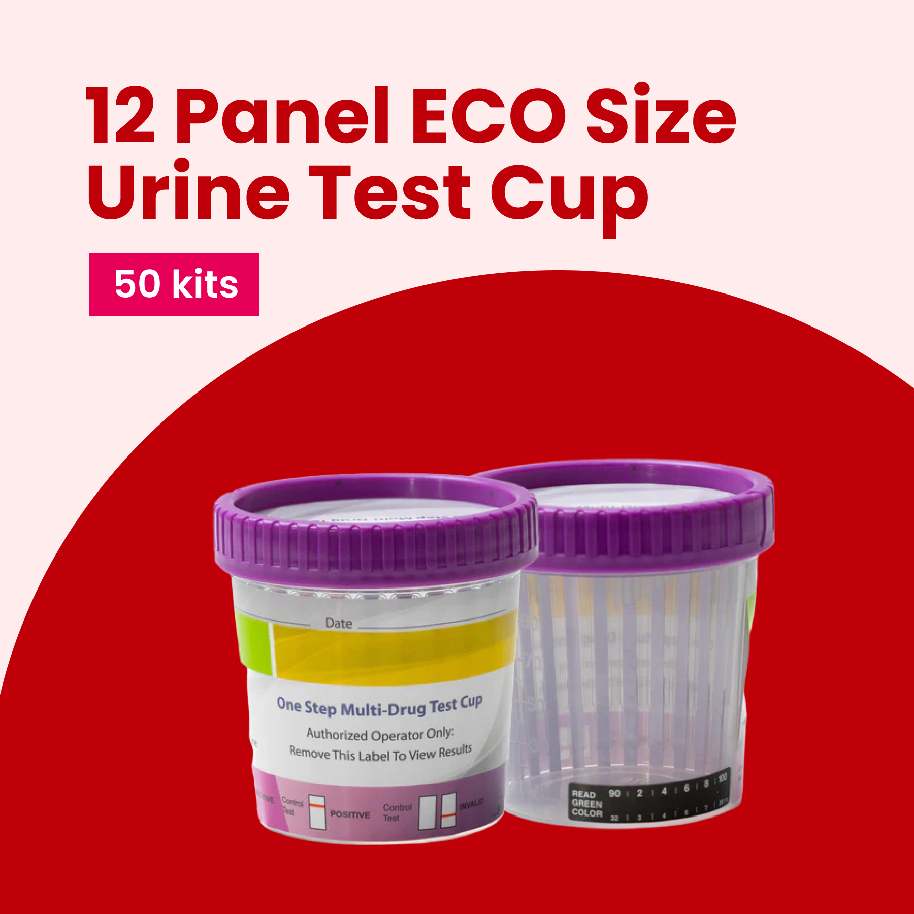 12 Panel ECO Size Urine Test Cup with Adulterant Test Strip (3 SVT) Ca ...