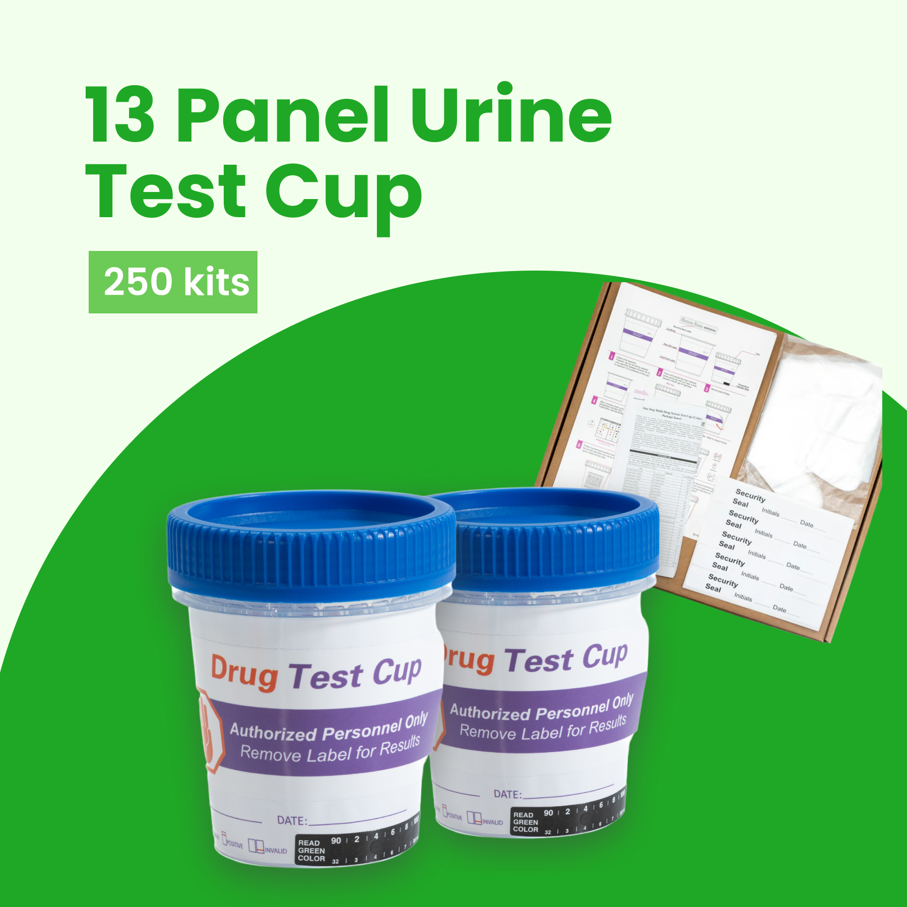13 Panel Standard Size Urine Test Cup with Adulterant Test Strip (3 SV ...