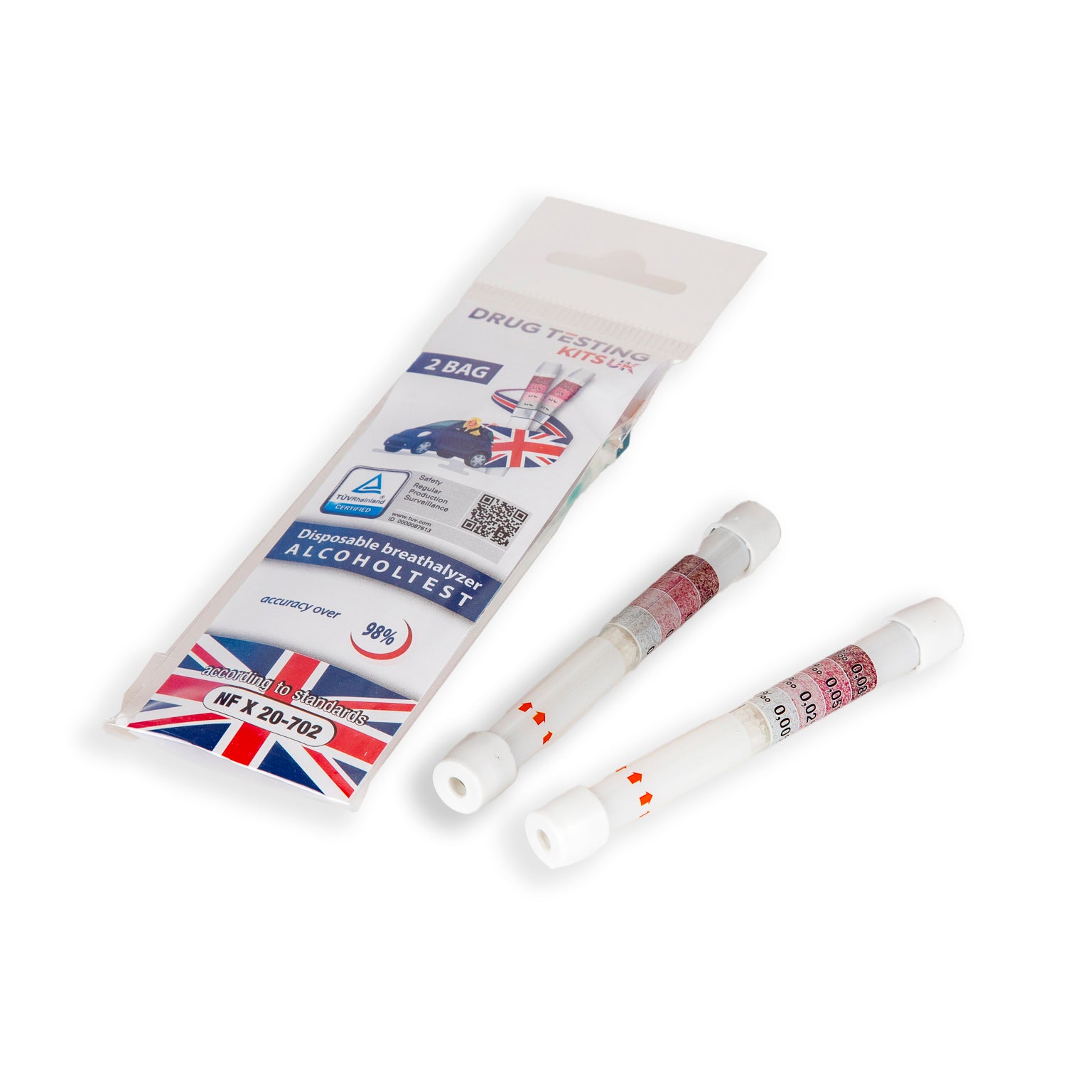 Multi Level Single Use Twin Pack Disposable Breathalyser Kits | Drug ...