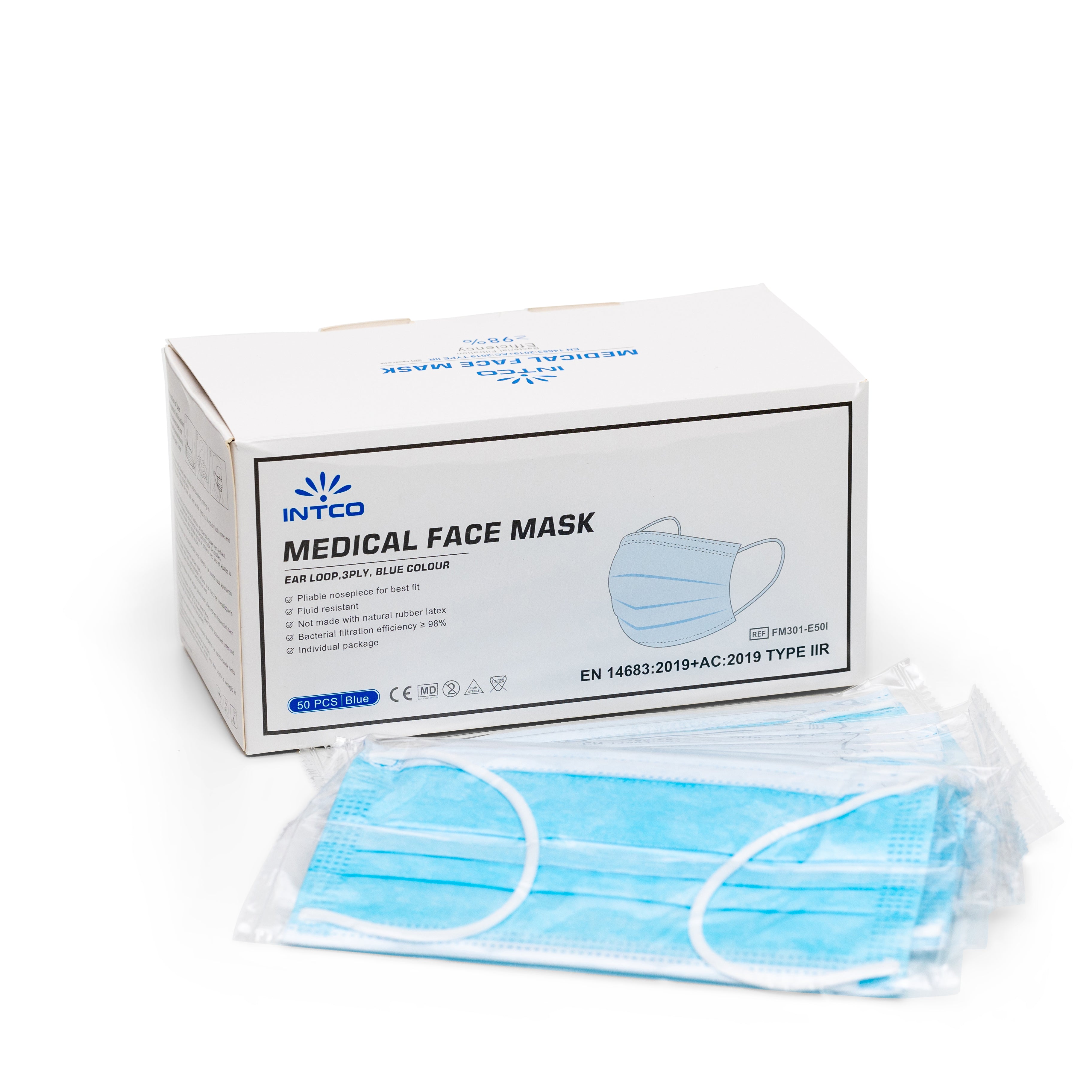 Type IIR Masks Box of 50 (individually wrapped) | Drug Testing Kits UK